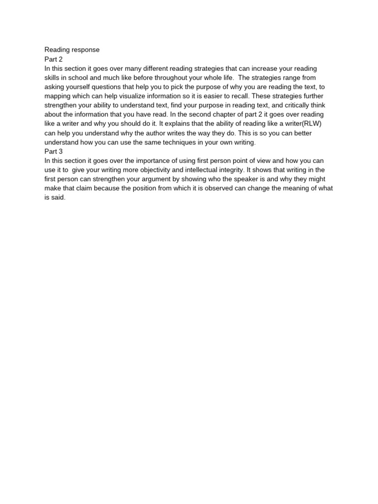 Reading Response 2 | PDF