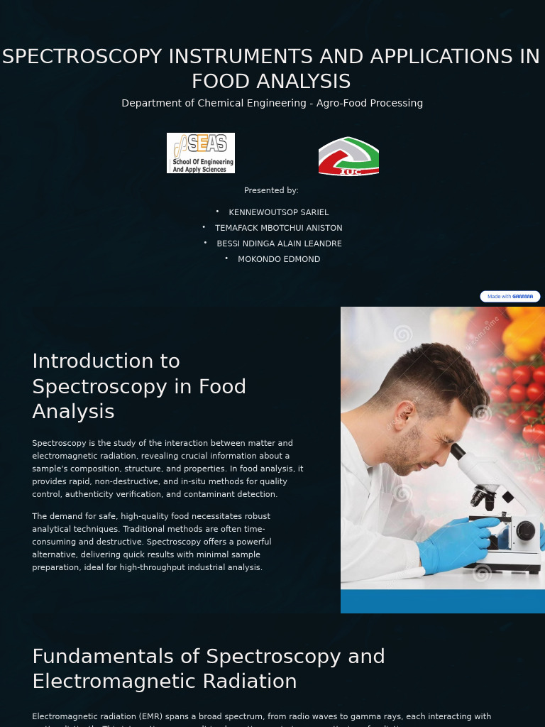 Spectroscopy Techniques in Food Analysis | PDF | Spectroscopy ...