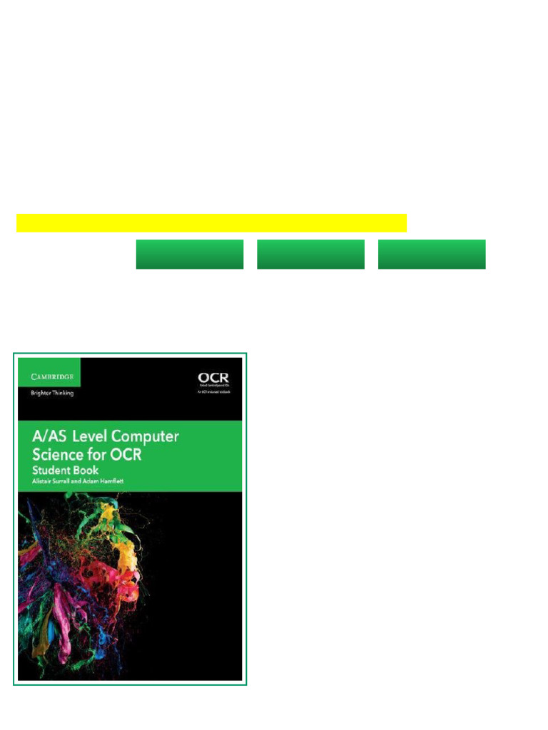 (Ebook) A/AS Level Computer Science for OCR Student Book (A Level Comp ...