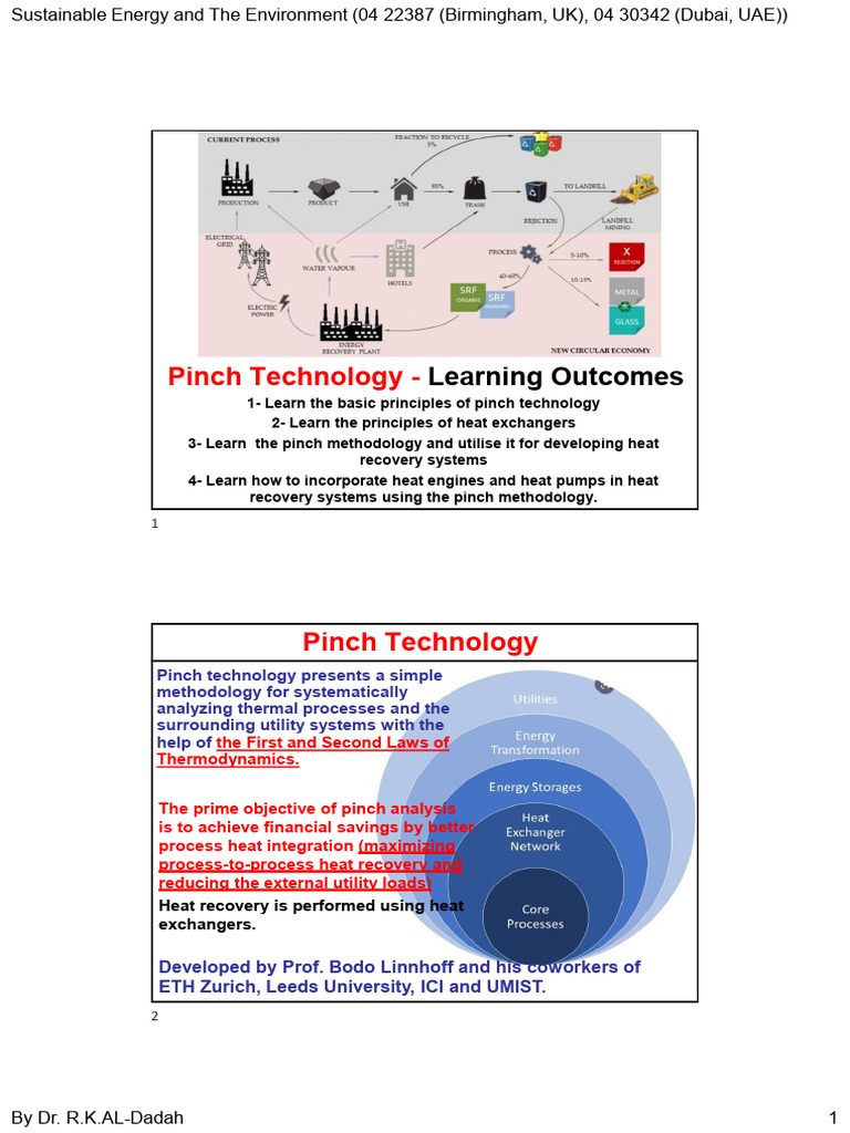 Pinch Technology for Heat Recovery Systems | PDF | Heat | Heat Exchanger