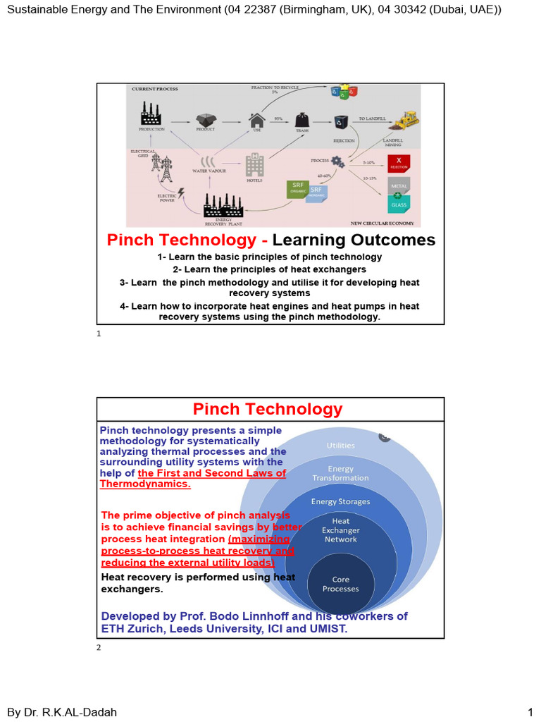 Pinch Technology Part 1 Theory of Heat Exchangers | PDF | Heat ...