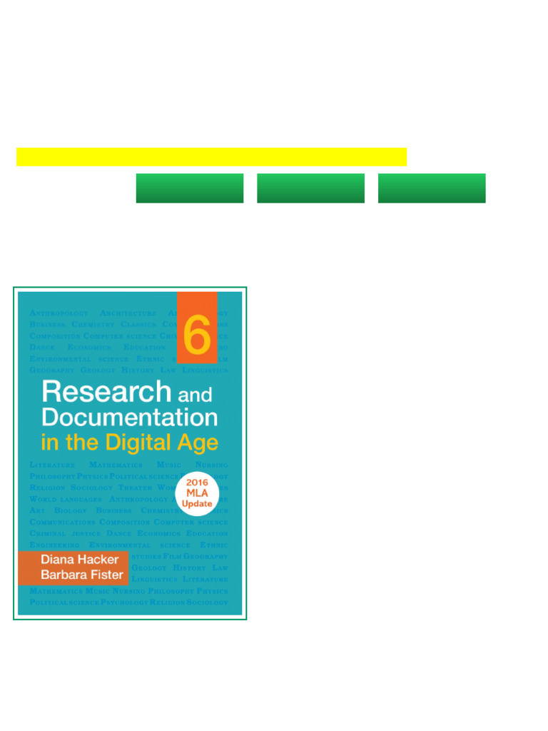 Research and Documentation in The Digital Age With 2016 MLA Update ...