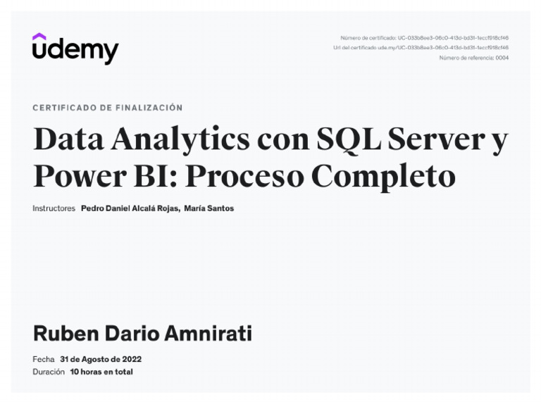 Data Analytics Con SQL Server y Power BI | PDF