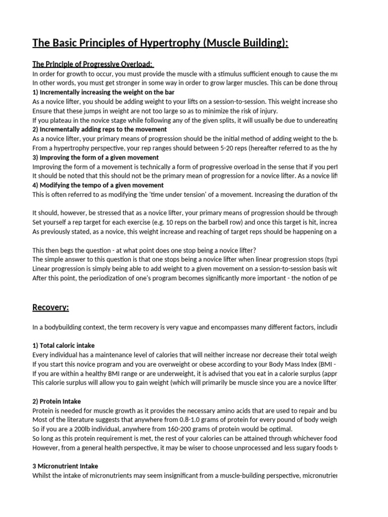 Bear Mode Gym Program | PDF | Strength Training | Muscle Hypertrophy