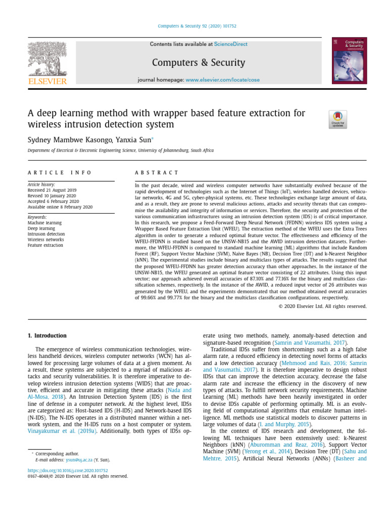A deep learning method with wrapper based feature extraction for ...