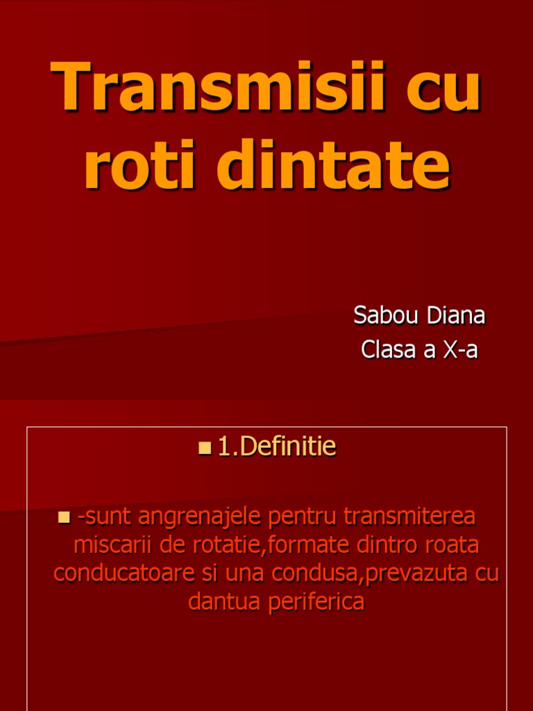Transmisii Cu Roti Dintate | PDF