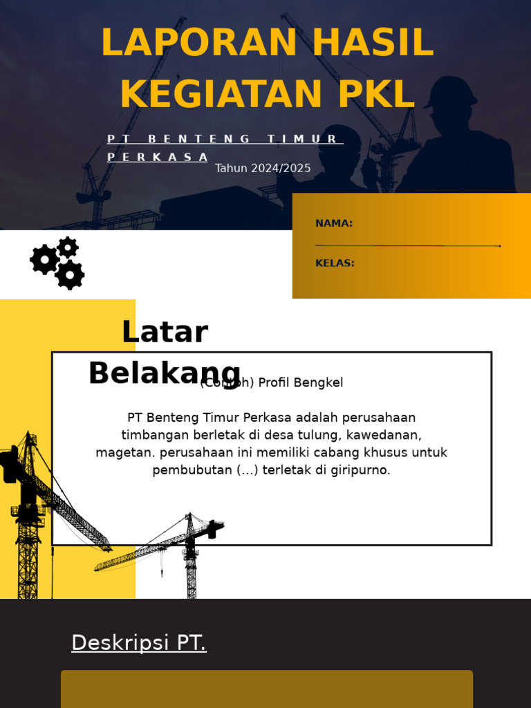 Contoh Ppt Pkl | PDF