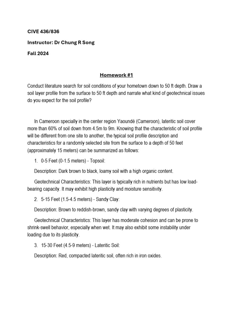 Soil Profile Description | PDF | Soil | Landslide