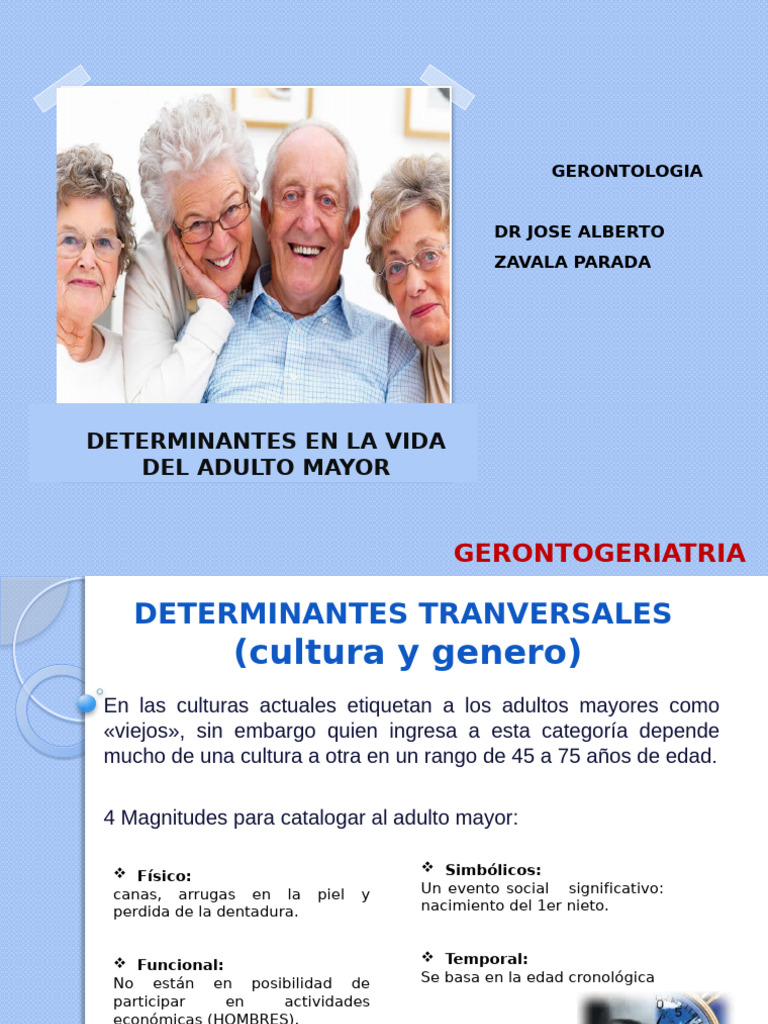 03 Geronto - Determinantes | PDF | Vejez | Adultos
