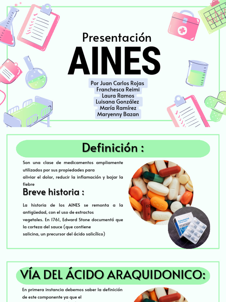Mecanismos y Clasificación de AINES | PDF | Droga anti-inflamatoria ...