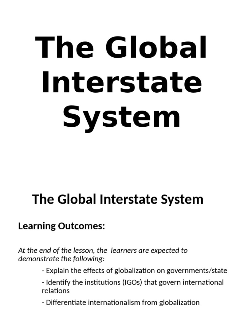 Global InterState System | PDF | World Trade Organization ...