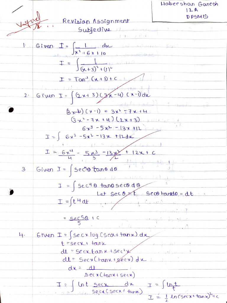 Mathematics Assignment | PDF