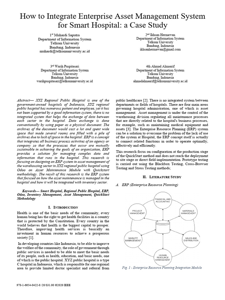 ERP Integration for Smart Hospital Asset Management | PDF | Enterprise ...