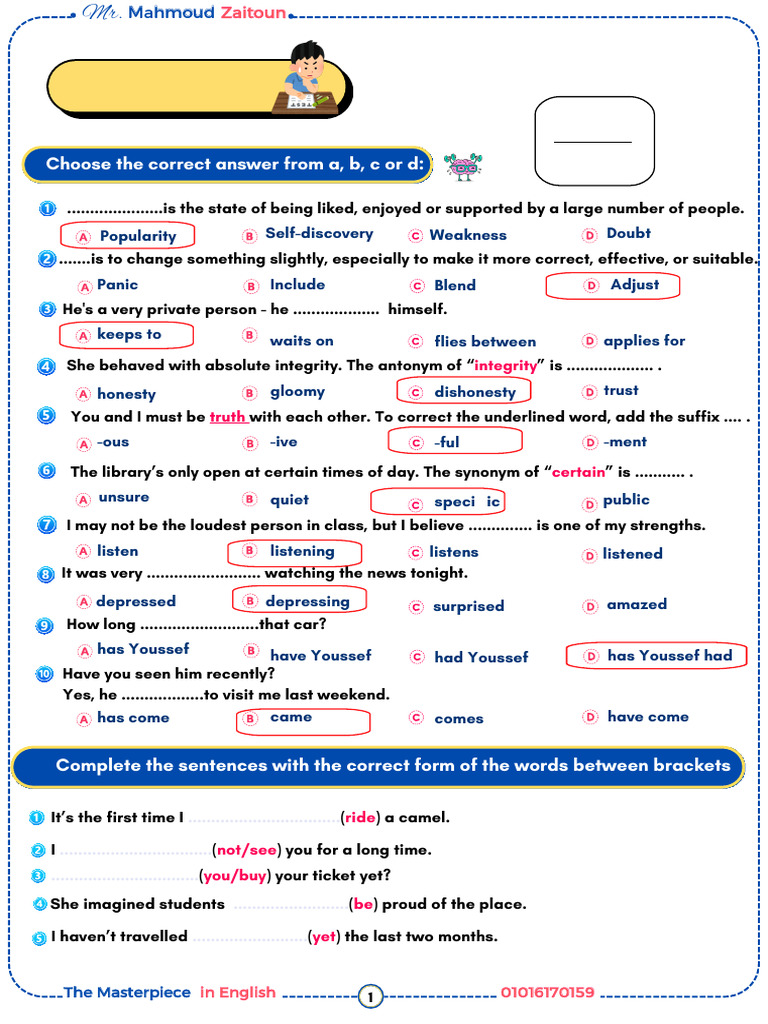 English Language Mastery Exercises | PDF