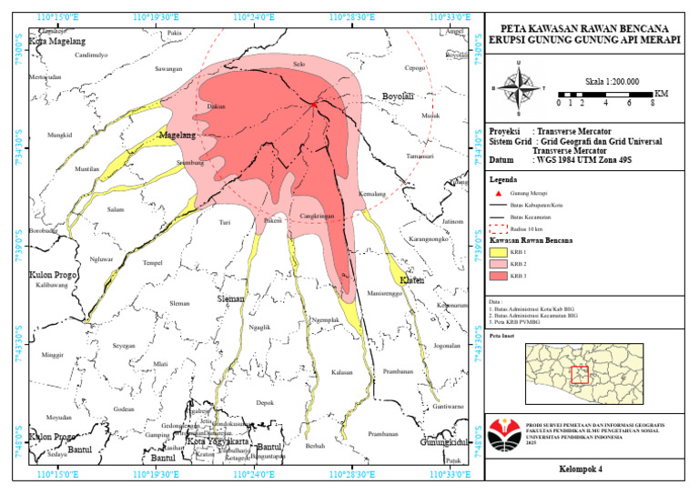Peta KRB Gunung Merapi_Kelompok 4 | PDF