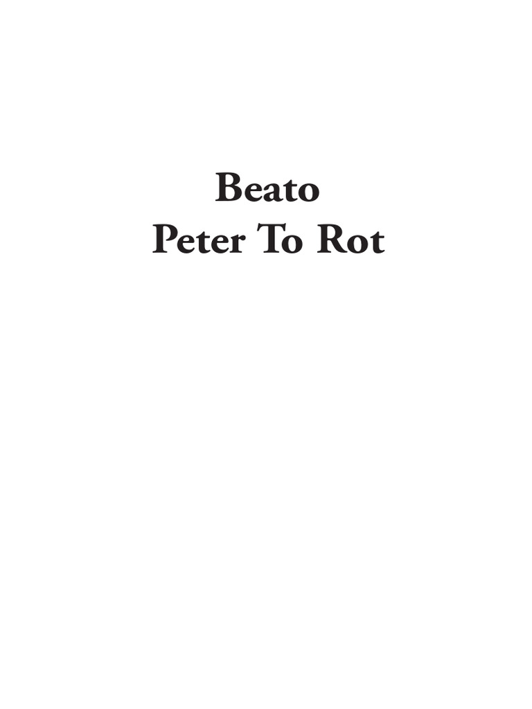 Beato Peter To Rot | PDF | Cristo (título) | Salvación