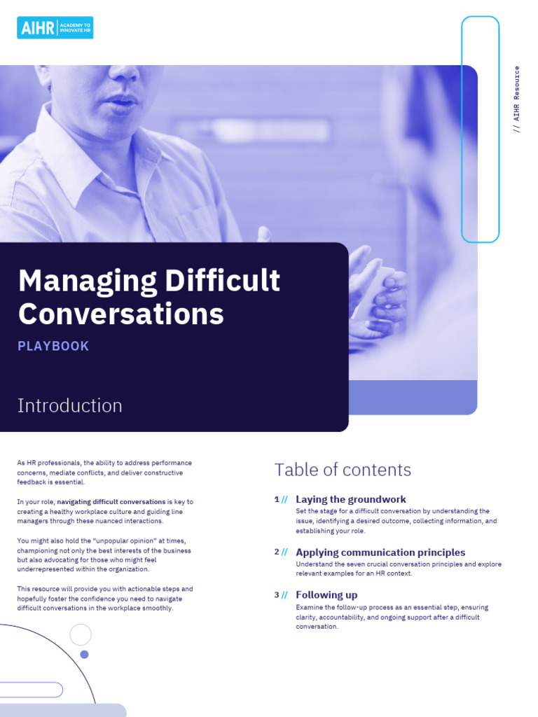Managing_Difficult_Conversations_Playbk | PDF | Conversation | Conflict ...