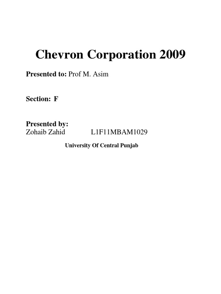 Chevron | PDF | Chevron Corporation | Swot Analysis