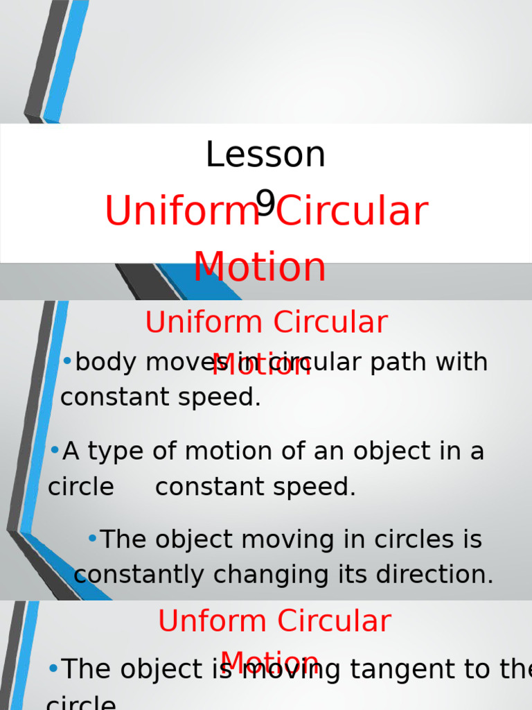 Uniform Circular Motion - 20250819 - 141925 - 0000 | PDF | Acceleration ...