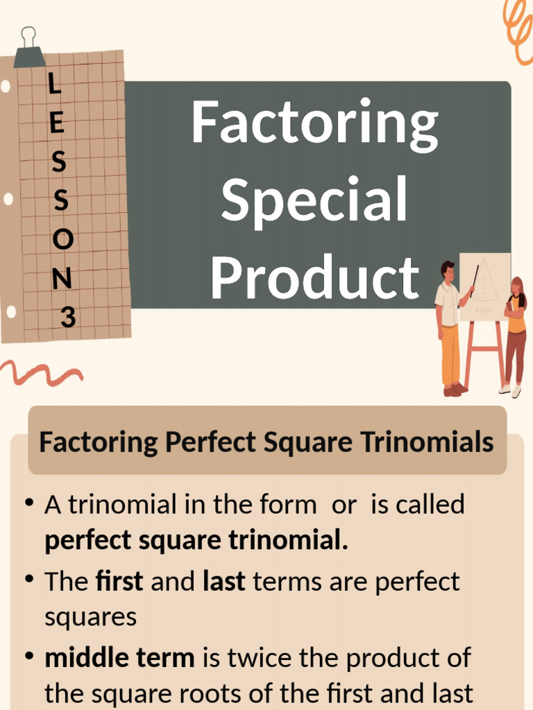 LESSON 3 Factoring Special Product | PDF