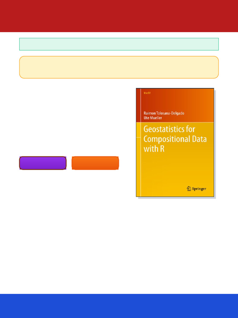 Geostatistics for Compositional Data with R Raimon Tolosana-Delgado ebook essentials pdf | PDF