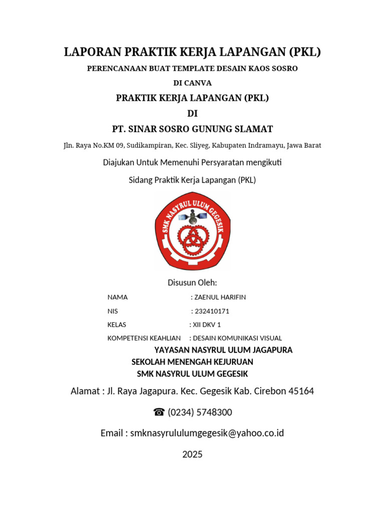 Template Desain Kaos di Canva PKL Sosro | PDF