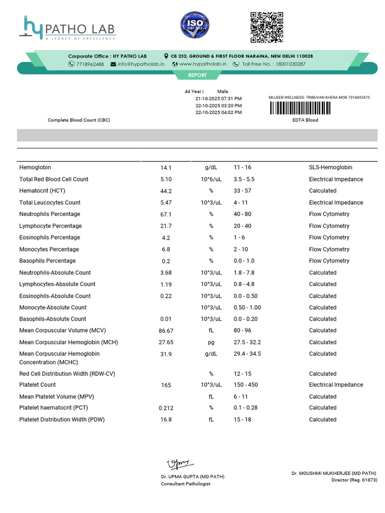 Report MR-RUDAL HL7501161104 1761136725 | PDF | Creatinine | Cholesterol