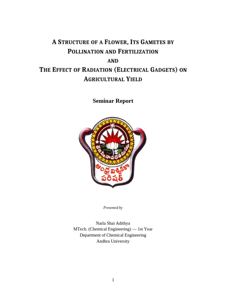 Seminar On Flower and Radiation Effects | PDF | Pollination | Flowers