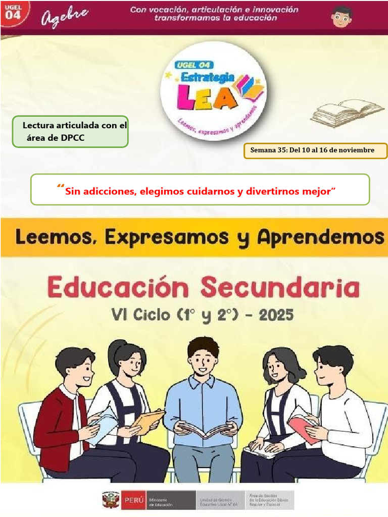 SEMANA N°35 - CICLO VI Sin Adicciones, Elegimos Cuidarnos y Divertirnos ...