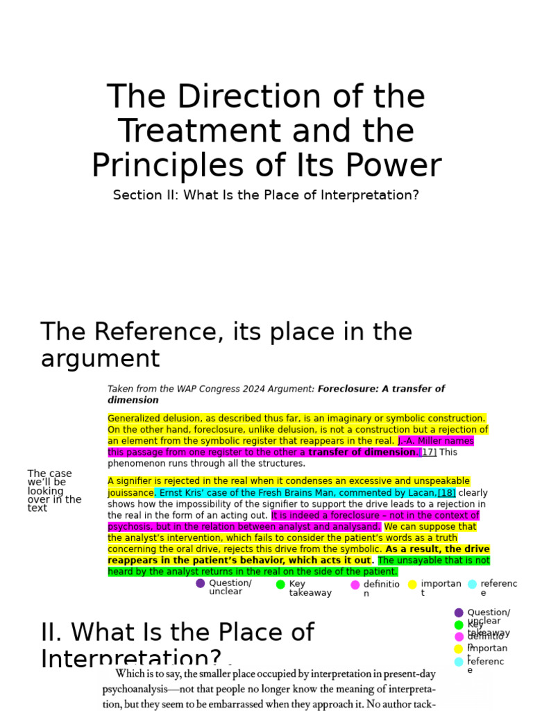 The Direction of The Treatment and The Principles of Its Power | PDF ...