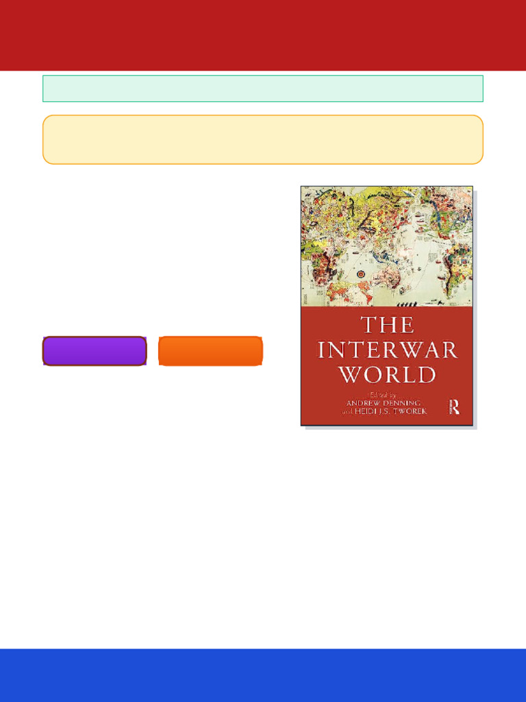 The Interwar World 1st Edition Andrew Denning (Editor) ebook available ...