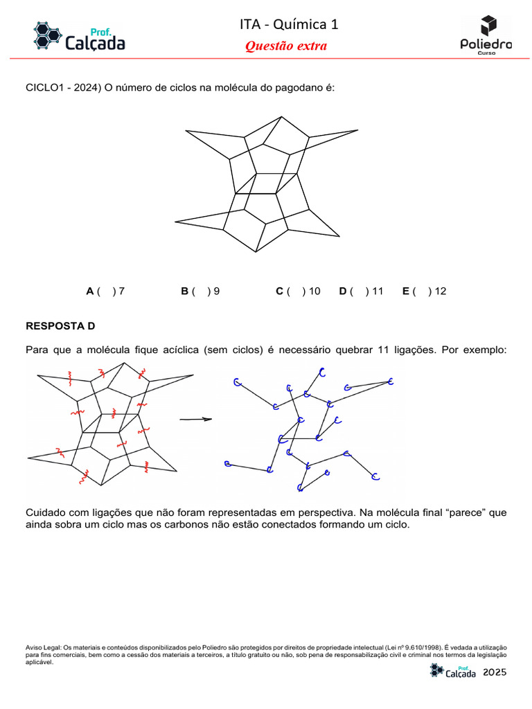 Direitos Autorais e Questão de Química | PDF