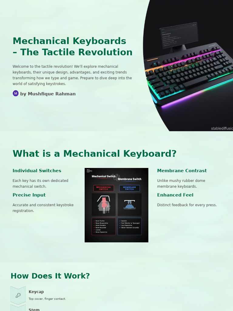 Mechanical Keyboards the Tactile Revolution (1) | PDF | Computer ...