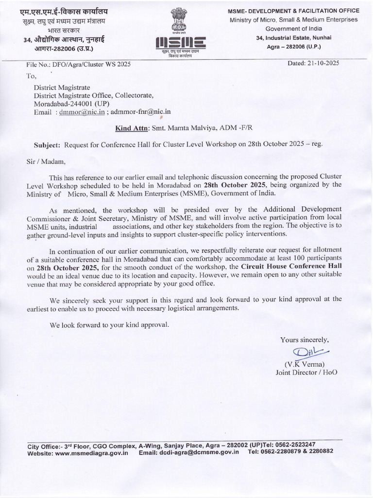 Letter Reg. Cluster Meeting | PDF