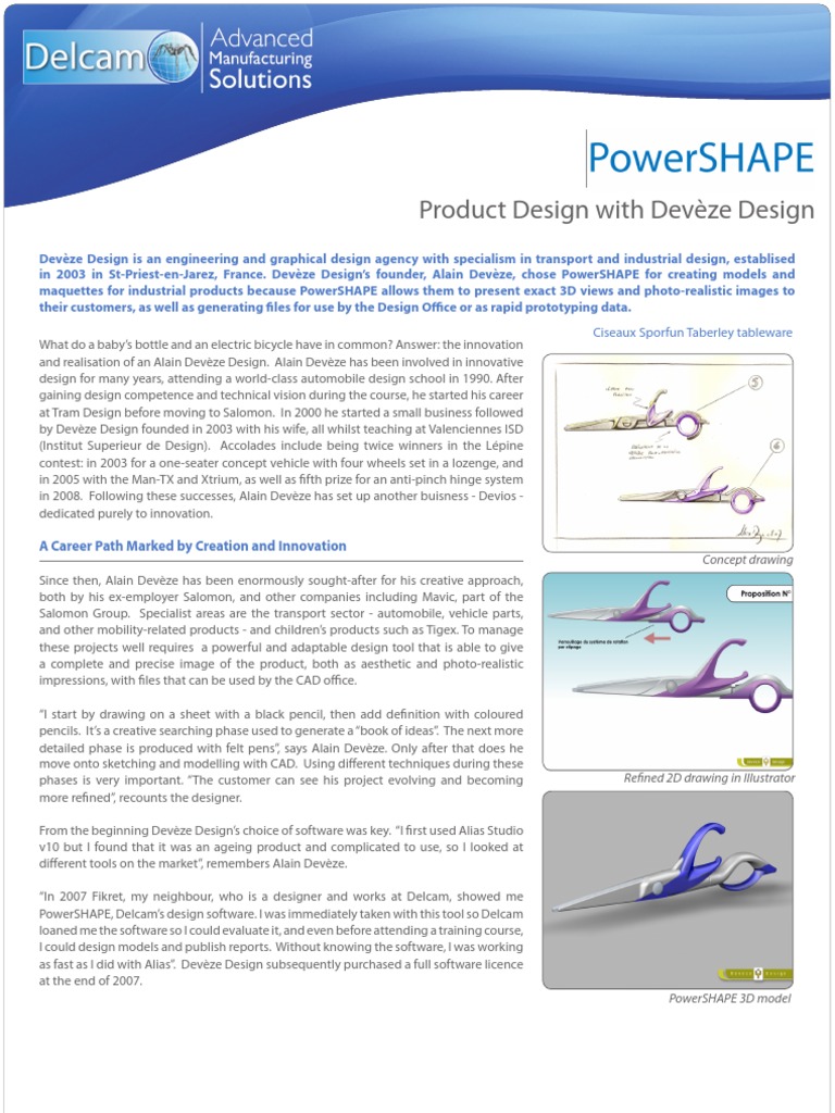 PowerSHAPE ProductDesignwithDevezeDesign | PDF | 3 D Modeling | Computer Aided Design