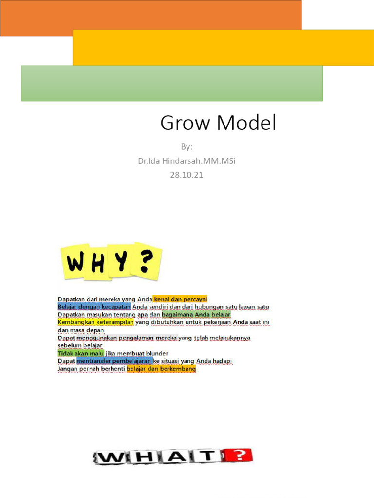 Grow Model_Dr. Ida Hindarsah | PDF