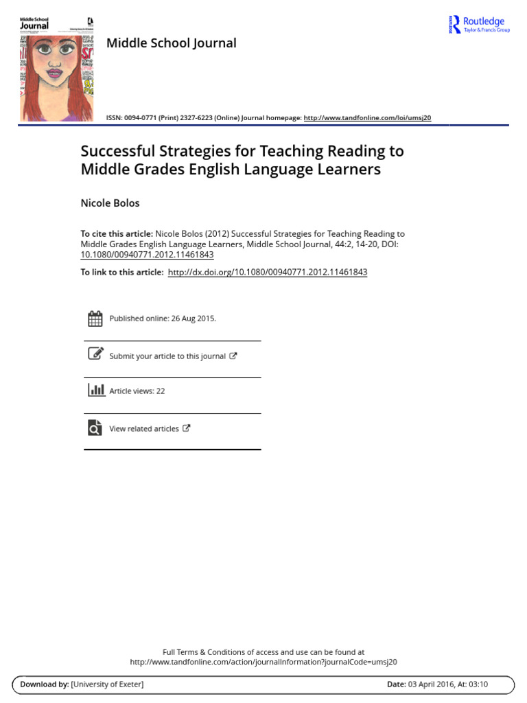 Effective Reading Strategies for ELLs | PDF | Reading Comprehension ...