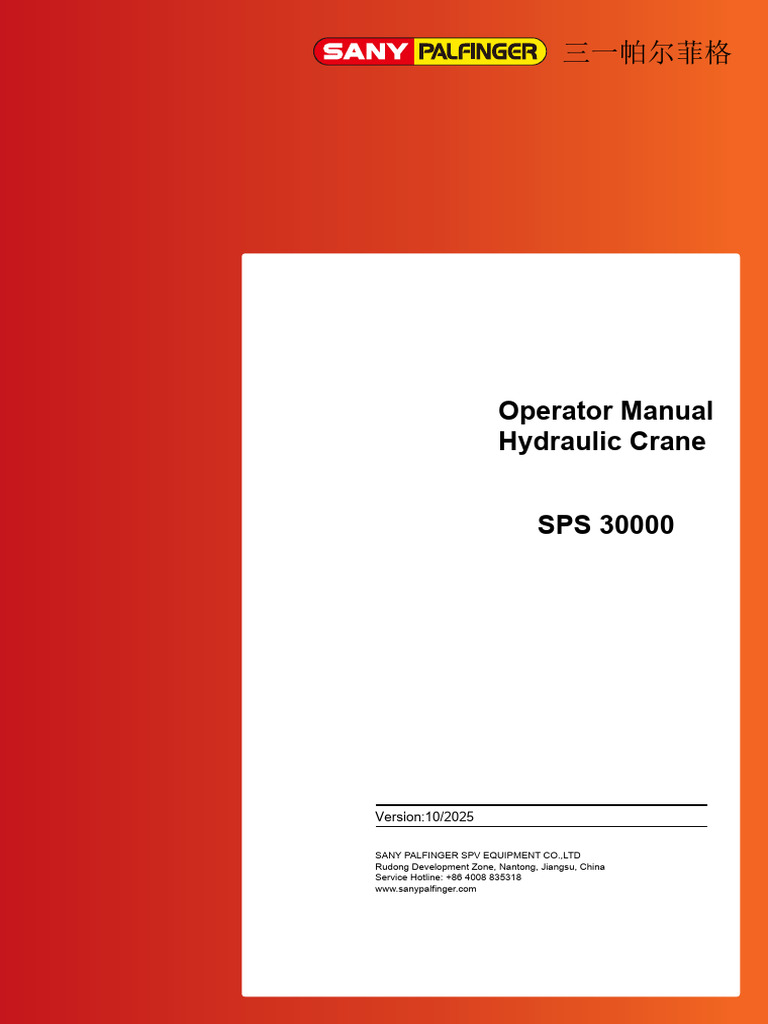 BTA-SPS-30000-V202510-EN | PDF | Crane (Machine) | Mechanical Engineering