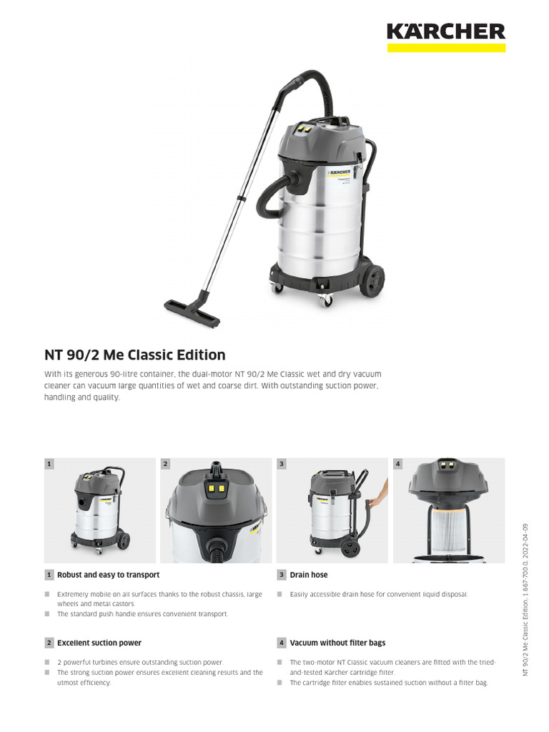 NT 90 2 ME CLASSIC | PDF | Vacuum Cleaner | Vacuum