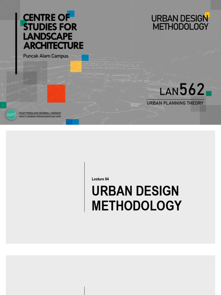 Urban Design Methodology Overview | PDF | Evaluation | Methodology