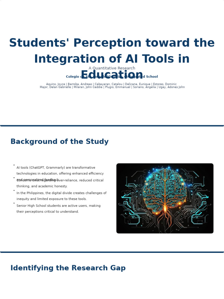 Students' Perception Toward AI in Education | PDF | Likert Scale