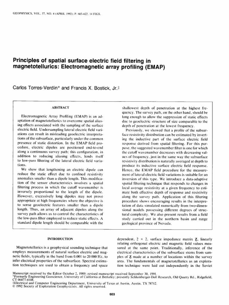 Geophysics 1 | PDF | Electrical Resistivity And Conductivity ...