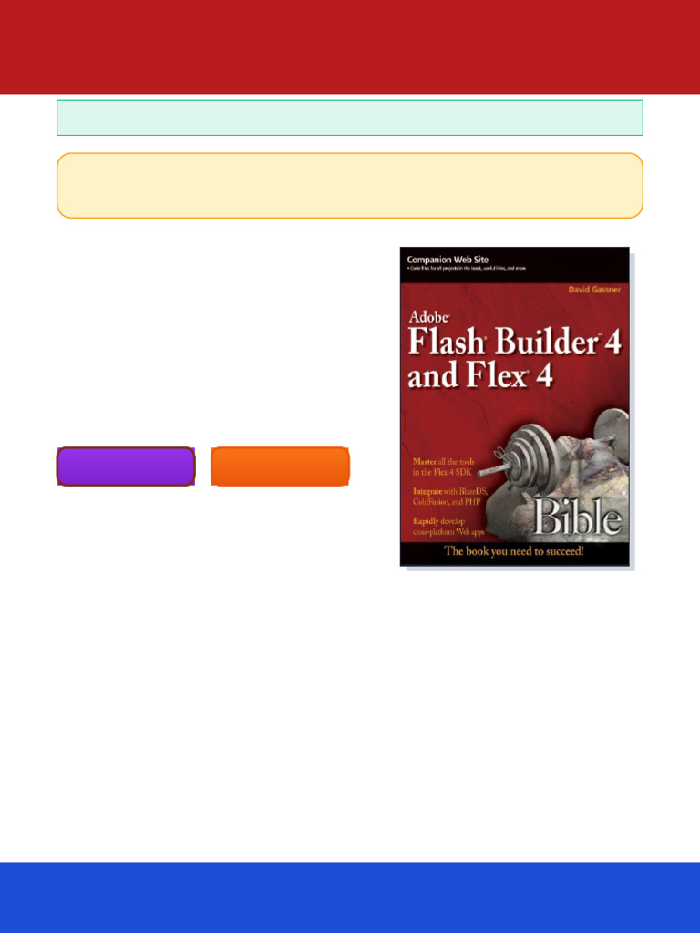 Flash Builder 4 and Flex 4 Bible David Gassner ebook downloadable pdf ...