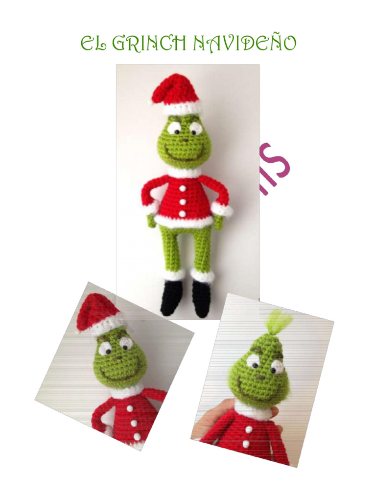 Grinch Patron Amigurumi Ahirugurumi | PDF | Dr. Seuss | Navidad
