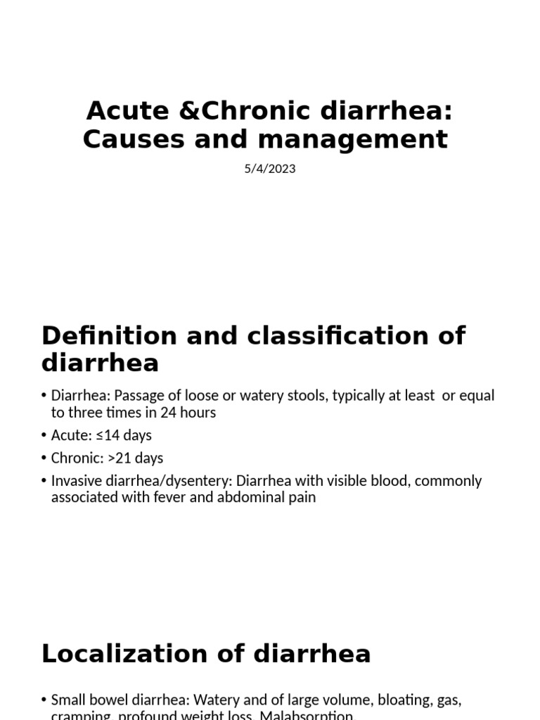 Chronic diarrhea causes and management in HIV(1) | PDF | Diarrhea ...