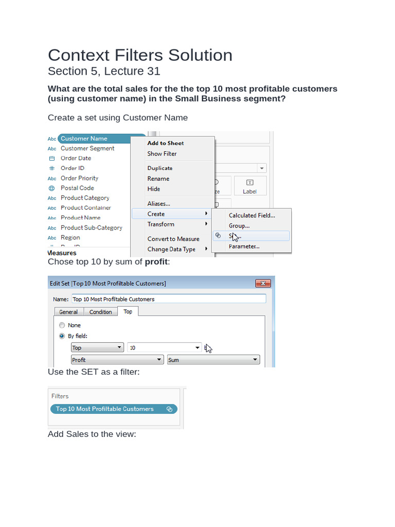 Context Filters Solution | PDF