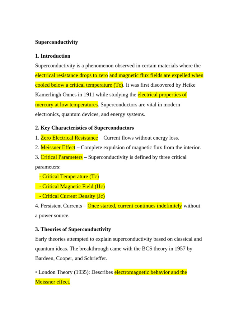 Superconductors | PDF | Superconductivity | High Temperature Superconductivity