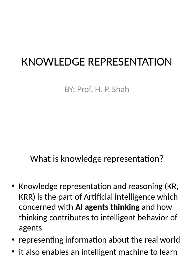 UNIT3-1. Knowledge Representation | PDF | Knowledge Representation And ...
