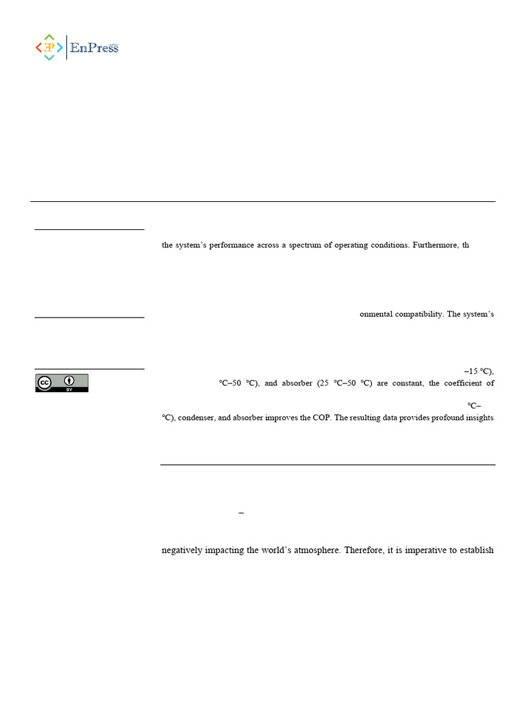 Solar Methanol-Water Refrigeration System | PDF | Heat Transfer | Heat