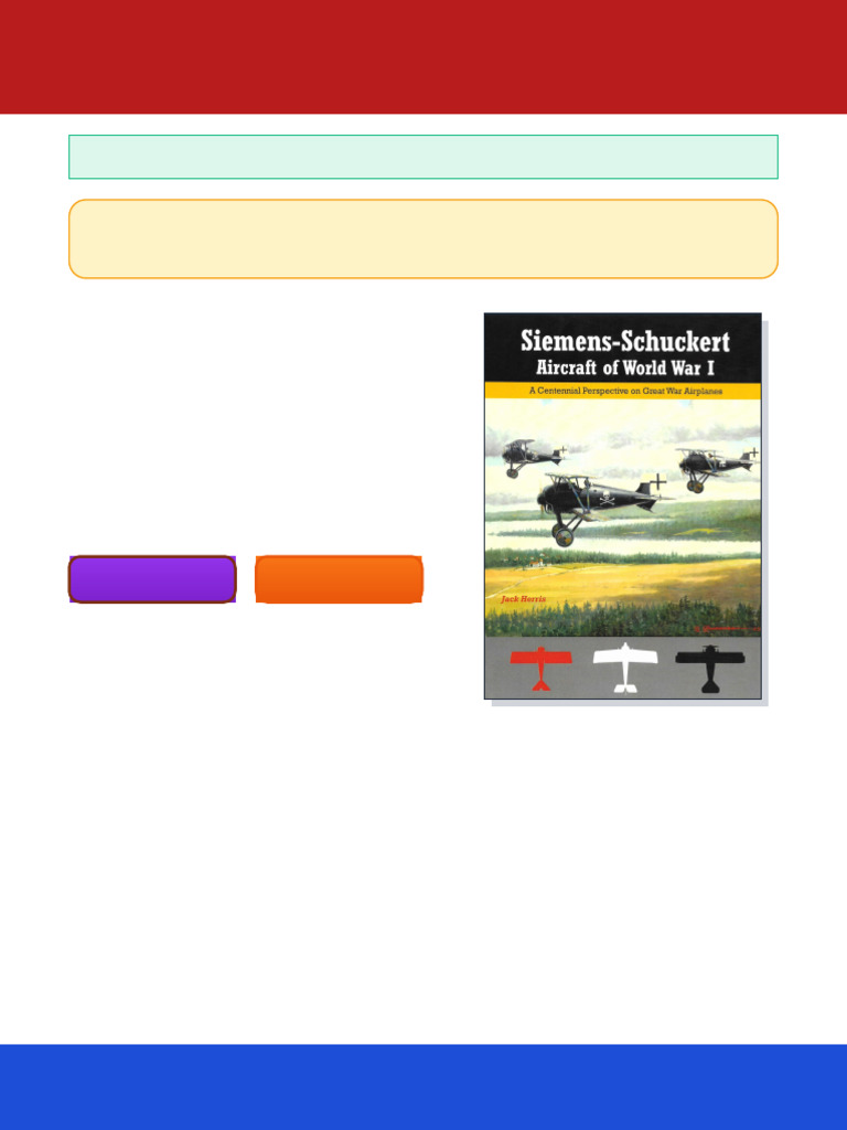 Siemens Schuckert Aircraft of WWI 1st Edition Jack Herris ebook ...